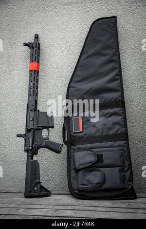 Modern carabiner and case for transportation and storage. Weapons for ...