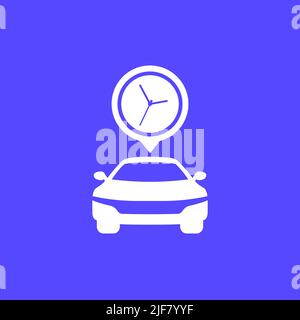 ride time, car and clock icon, vector Stock Vector Image & Art - Alamy