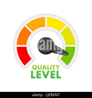 Satisfaction meter scale, client pleasure score chart or indicator ...