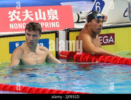 Bobby Fink of USA and Gregorio Paltrinieri of Italy Finale 800 M ...