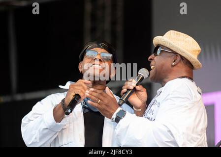 Chris Amoo and Dave Smith of The Real Thing British band perform at ...