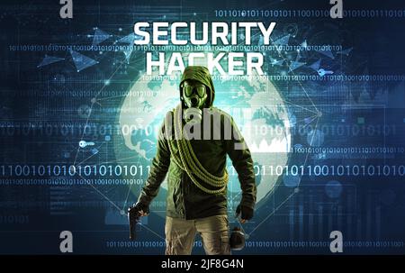 Faceless hacker at work, security concept Stock Photo - Alamy