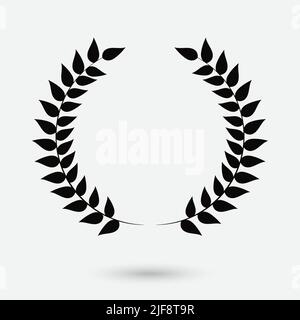 Branch wreath icon. Simple illustration of branch wreath vector icon ...