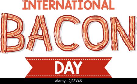 International bacon day poster design illustration Stock Vector Image ...