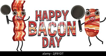 International bacon day poster template illustration Stock Vector Image ...