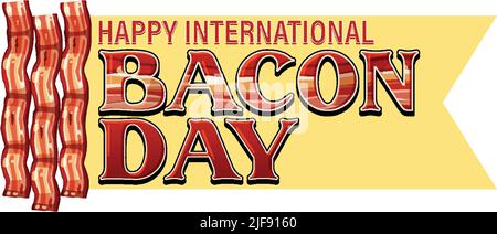 International Bacon Day Banner Template illustration Stock Vector Image ...