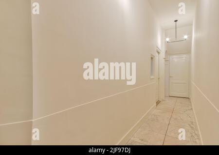 A compact light corridor that can be made in a minimalist style Stock ...