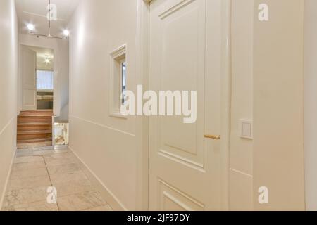 A compact light corridor that can be made in a minimalist style Stock ...