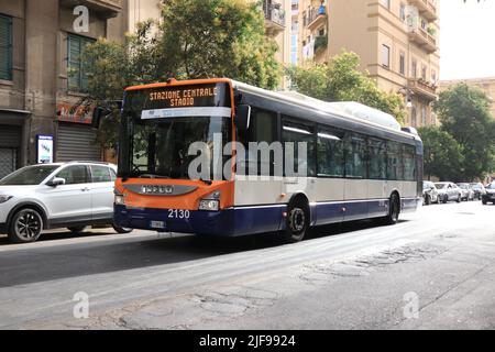 Palermo, Sicily (Italy): AMAT Local Bus in downtown of Palermo Stock ...