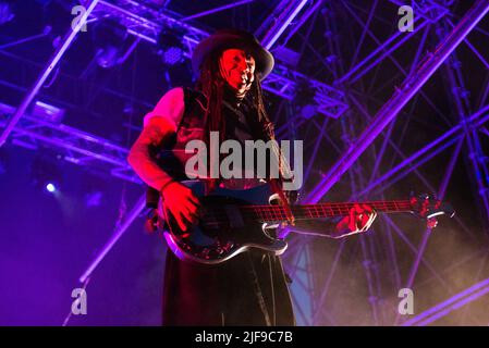 Skunkanansie performed last night in Padova at Sherwood festival Stock ...