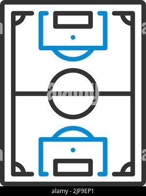 Icon Of Football Field. Editable Bold Outline With Color Fill Design ...