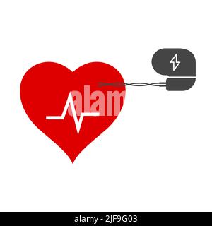 Pacemaker line icon concept. Pacemaker vector linear illustration, symbol, sign Stock Vector ...