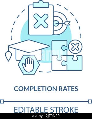 Completion rates concept icon Stock Vector Image & Art - Alamy