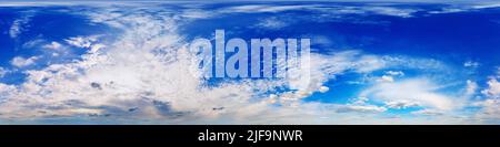 blue skybox with cumulus clouds as seamless hdri 360 panorama with ...