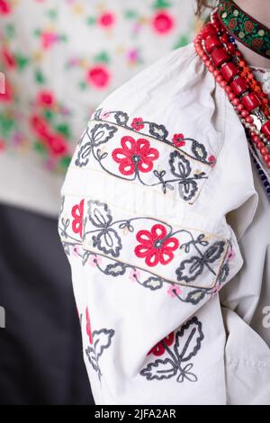 Details of ancient authentic Ukrainian clothing. Macro Stock Photo - Alamy