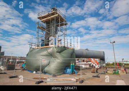 Fabrication of Deltastream tidal energy device at Pembroke Dock 2014 ...
