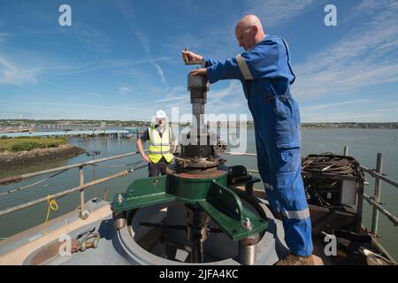 Fabrication of Deltastream tidal energy device at Pembroke Dock 2014 ...