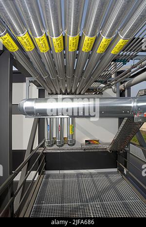 Pipelines for industrial gases and hydrogen, Germany Stock Photo - Alamy