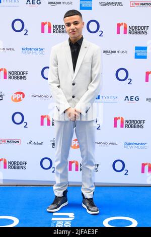 London, UK. 1 July 2022. Junior Savva Andreas Andre attending the ...
