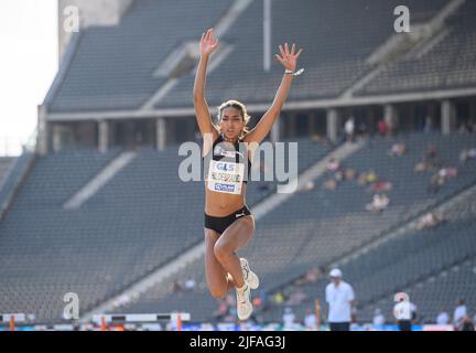 HILDEBRAND Ruth (MTG Mannheim) action, women's long jump final on June ...