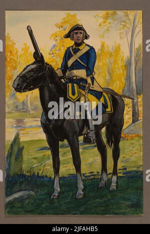 President with uniform for Västgöta cavalry regiment, designed by Einar ...