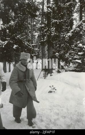 Winter image with a soldier from Södermanland's regiment for 10 Stock ...