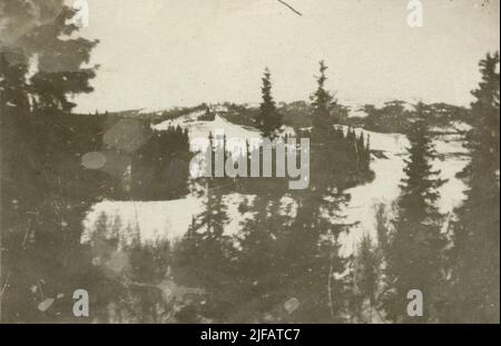 Winter landscape at the Duved Monument Stock Photo - Alamy