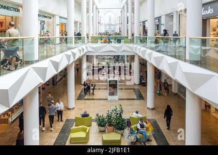 Interior view, Meadowhall Shopping Centre, Meadowhall, Sheffield, South ...