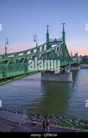 BUDAPEST, JUNE 14: a view of hungarian parliament against blue sky on ...
