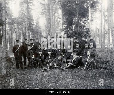 Group portrait of officers at Svea Artillery Regiment A 1 on Marma ...