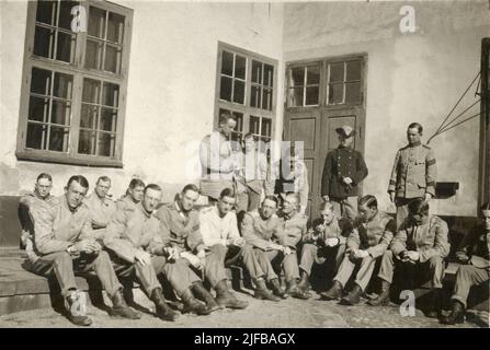 Pupils at the Karlberg war school outside Karlberg Castle, Stockholm ...