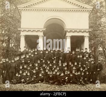 Group portrait of graduated students from the war school in 1896 Stock ...