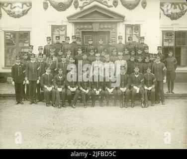 Group portrait of students from the Karlberg war school wearing ...