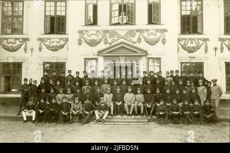 Group portrait of graduated students from the war school in 1885 Stock ...
