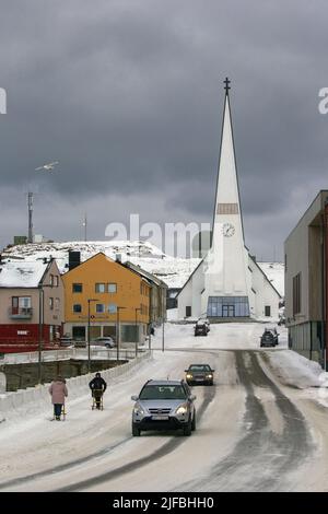 Norway, Varanger Fjord, Vardo, Church of Vardø Stock Photo - Alamy