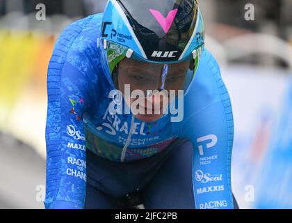 Chris Froome during a Tour de France 2017 press conference held in ...
