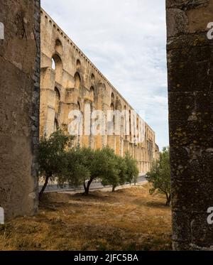 16th-century Amoreira Aqueduct, that spans the municipality of Elvas ...