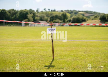 Please Keep Off the Pitch sign by corner of playing field and ground ...