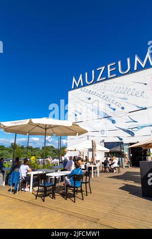 Modern architecture in Warsaw, Poland. Busy traffic in capital of ...