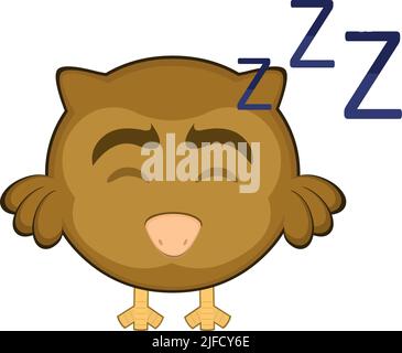 Cartoon Sleeping owl Stock Vector Image & Art - Alamy