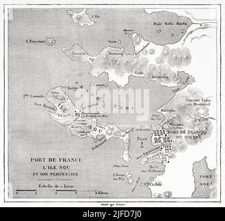 NEW CALEDONIA: Noumea: port plan. WW2 ROYAL NAVY INTELLIGENCE MAP, 1944 ...