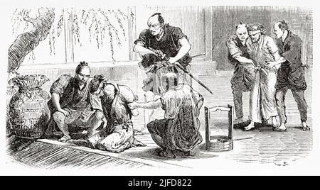 Execution of a condemned by the sword, Tokyo. Japan, Asia. Journey to ...
