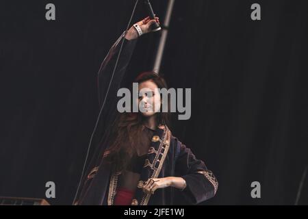 Pauline Skott, better known as Skott, performs on stage at Popaganda ...