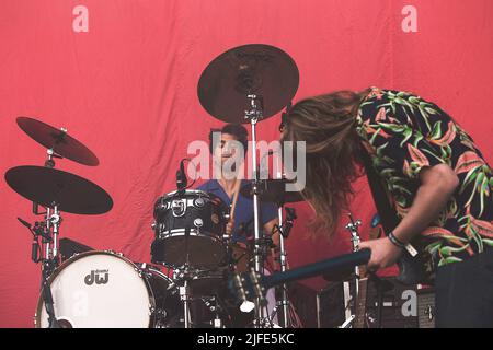 Yoann Intonti of the band The Vaccines performs on stage at Popaganda ...