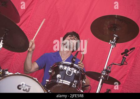Yoann Intonti of the band The Vaccines performs on stage at Popaganda ...