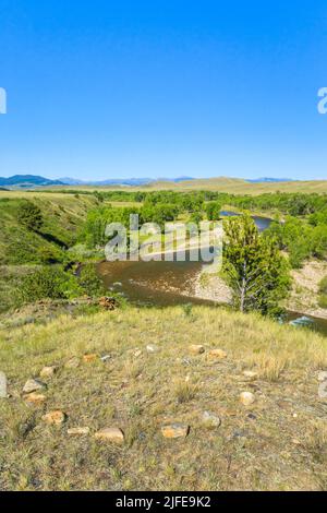 tipi ring above the dearborn river near craig, montana Stock Photo - Alamy