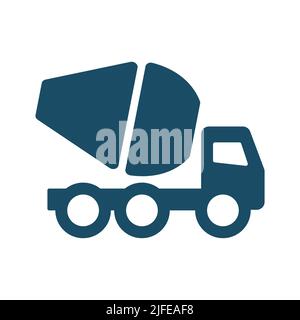 Illustration Concrete Mixer Icon Stock Photo - Alamy