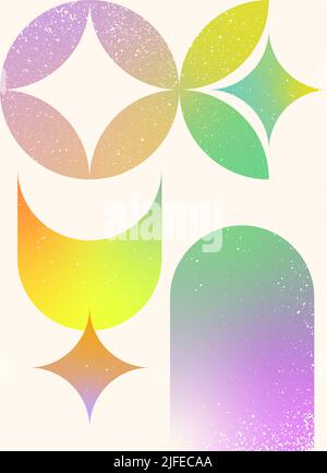 Abstract modern flat geometric liquid shape forms seamless pattern ...