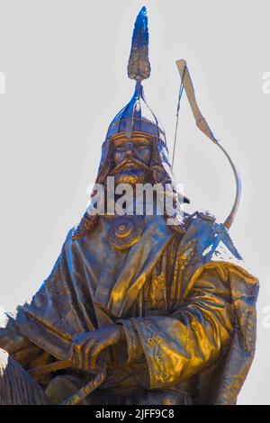 Hungary, Ópusztaszer, historic memorial, Arpad and his tribe leaders ...