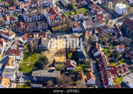 Aerial view, construction site at Thomästraße, LiebesLeben museum in ...